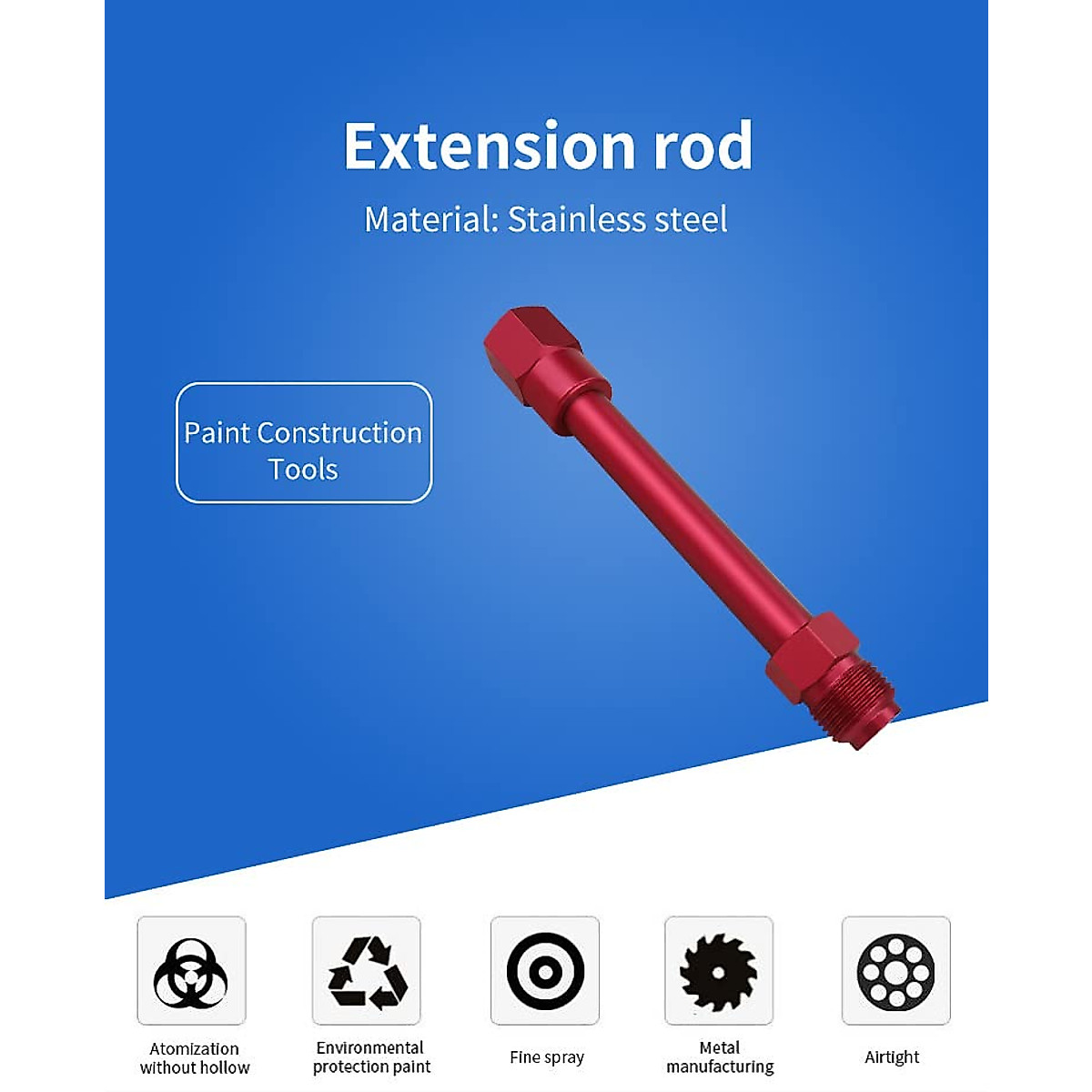 Airless Paint Sprayer Spray Gun 6.7inch Extension Pole Rod for Spray Gun Spraying