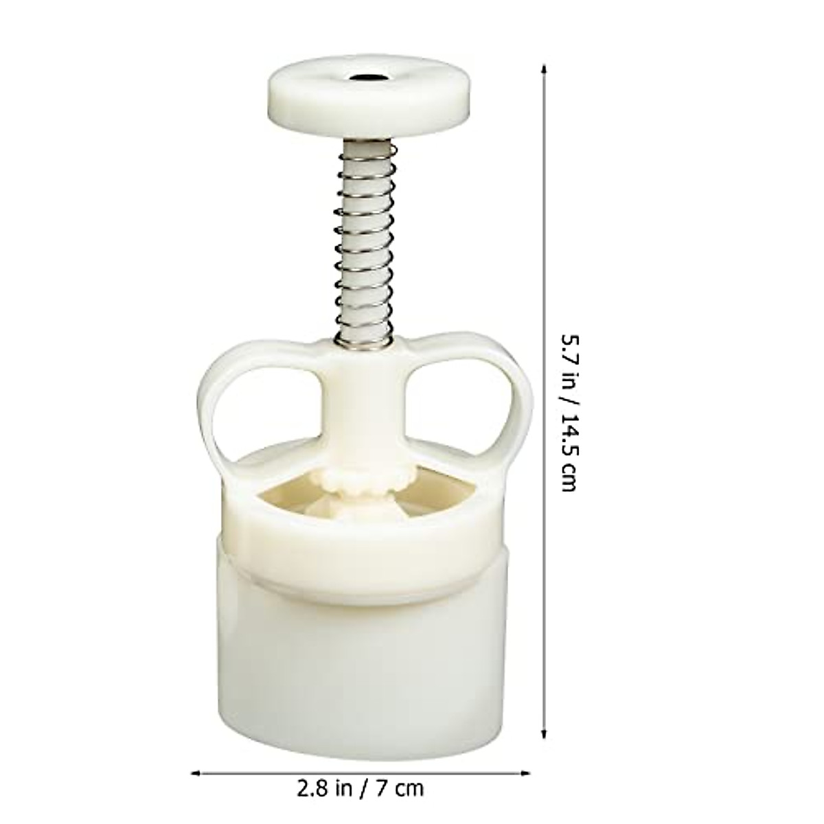 Happyyami 1 Set Hand Pressure Biscuit Mold - autumn mold mooncake cutter stamp cake molds cookie mooncake molder cupcake jelly mooncake tool mooncake shaper white plastic child mousse candy