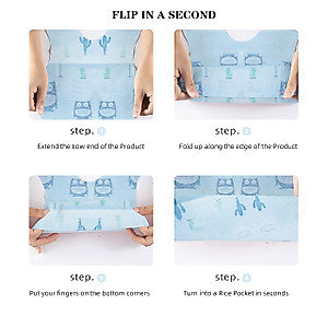 Cosermart Disposable Bibs for Baby, 50 pcs Disposable Travel Bibs with Crumb Cather for Kids Self Feeding-Leak Proof, Soft, Individual Wrapped (Owl)