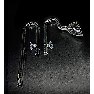 Ophelia Aquarium Planted Tank 13mm, 17mm Lily Pipes Glass Lily Outflow Pipe for 12/16mm, 16/22mm Tubing (Inflow 13mm)