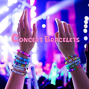 Gionlion 4200Pcs Pony Beads for Bracelet Making Kit, 48 Colors Christmas Bracelet Making Kit, 2500pcs Rainbow Kandi, 1700pcs Friendship Letter Beads with 20 Meter Elastic Strings for Jewelry Making