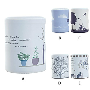 Water Dispenser Bucket Cover,Home Water Dispenser Barrel Covers Durable Fabric Bucket Decor Furniture Cover Protector for Office Or Outdoor (Gray Tree Print)