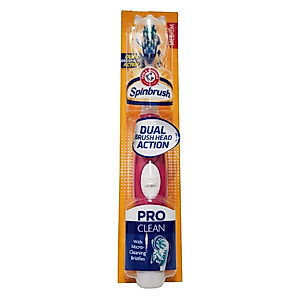 ARM & HAMMER Spinbrush Pro Series Daily Clean Powered Toothbrush Medium - Color Vary