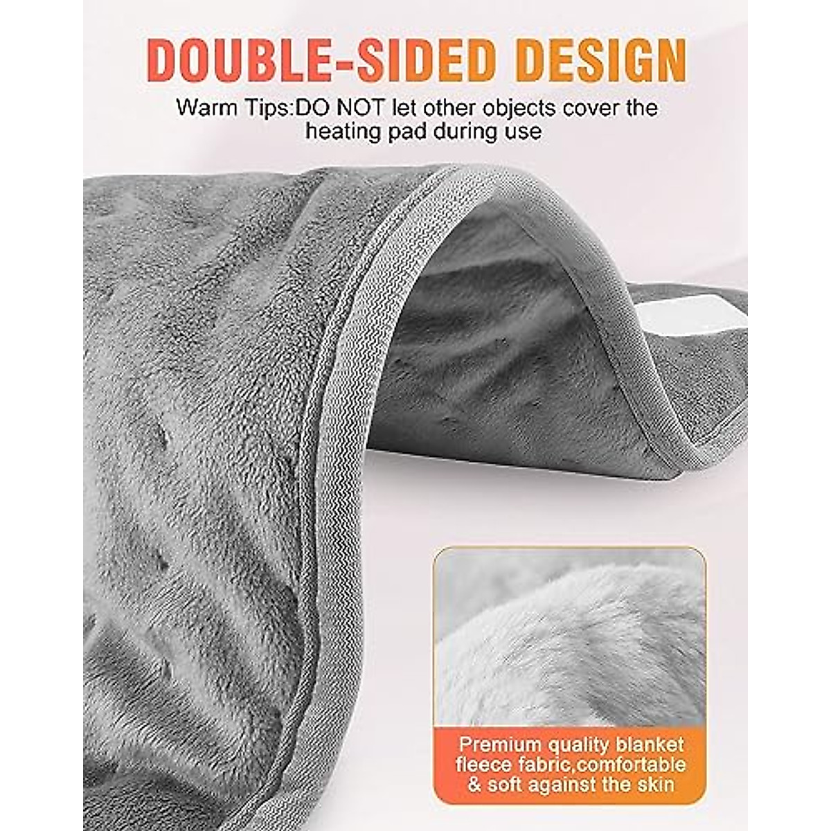 Electric Heating Pad (12 × 24"), Heating Pad for Back Pain Relief & Cramps, Auto Shut Off Heating Pad for Neck Shoulders Stomach Knees Legs with Heat Settings, Heat Pad Gift for Women Mom Girlfriend