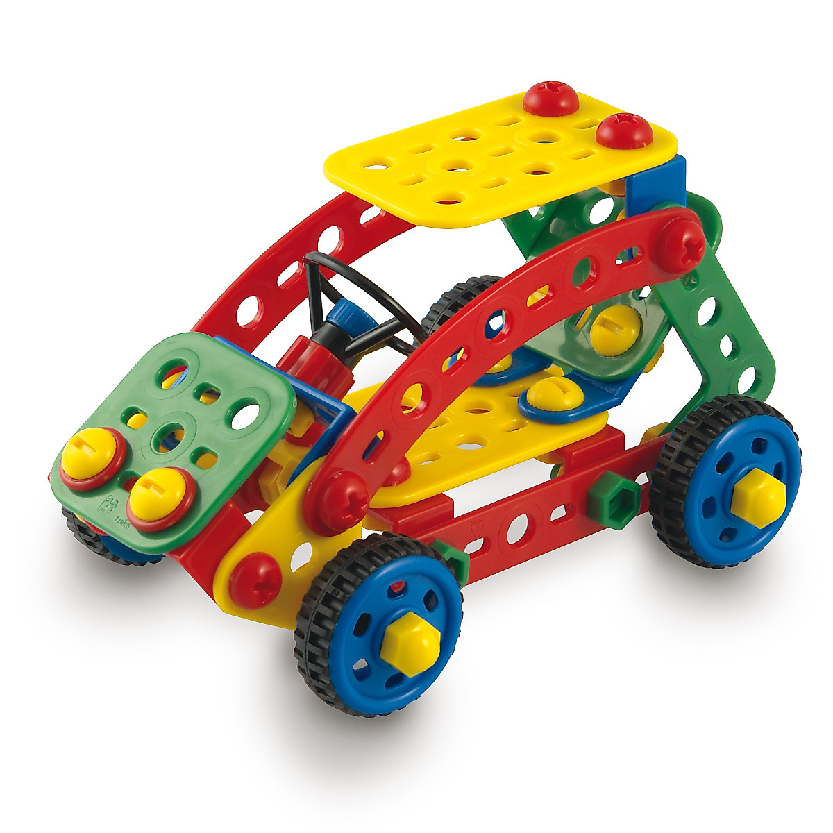 Quercetti Tecno Toolbox - Construction Set with 128 Pieces and Storage Case