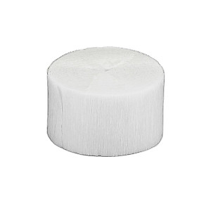 Maroon and White Crepe Paper Streamers, Made in USA