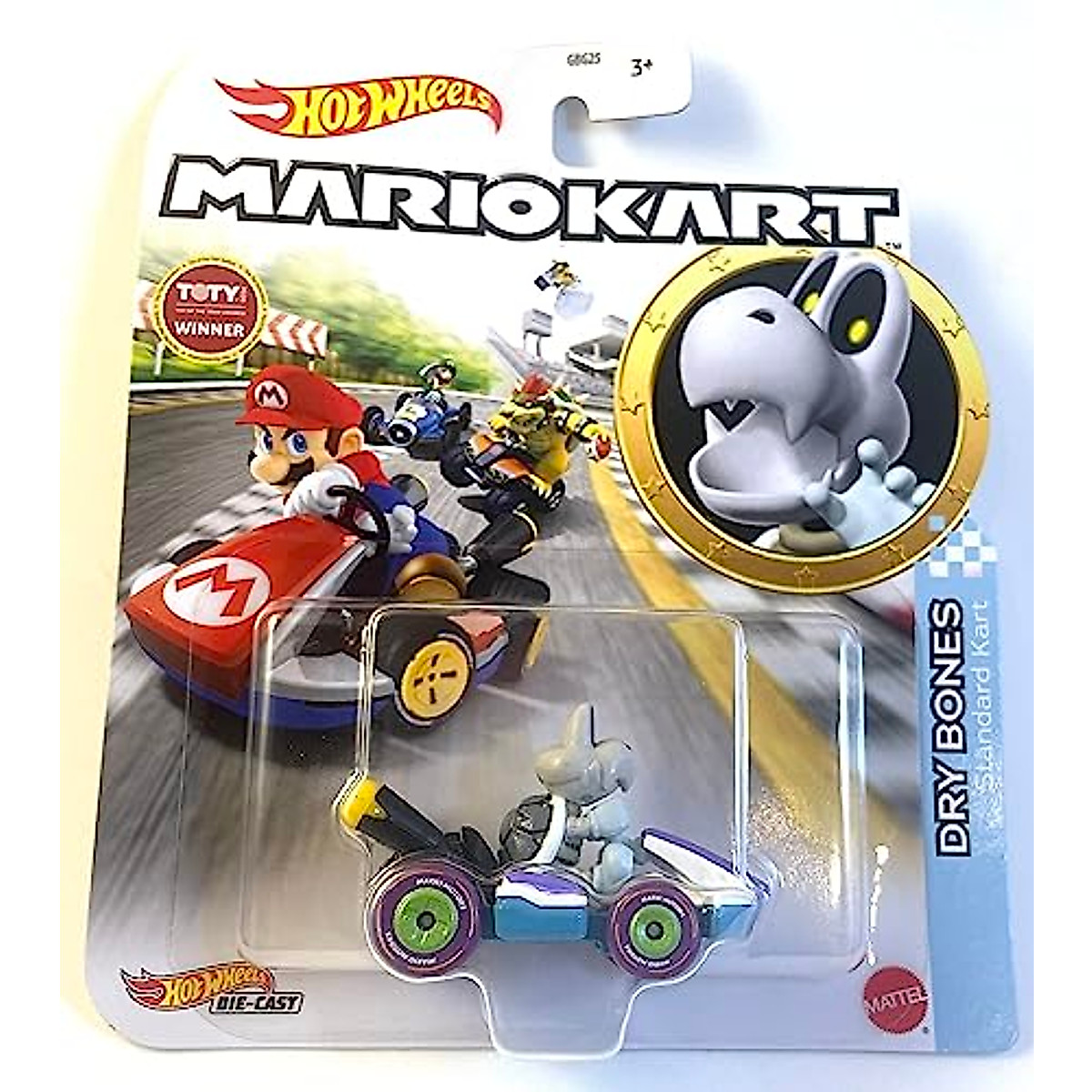 Hot Wheels - Mario Kart - Dry Bones - Standard Kart - Toty - Mint/NrMint Ships Bubble Wrapped in a Sized Box