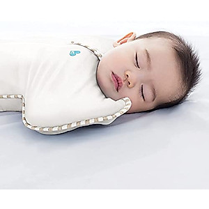 Love To Dream Swaddle UP, Organic, Cream, Medium, 13-19 lbs., Dramatically Better Sleep, Allow Baby to Sleep in Their Preferred arms up Position for self-Soothing, snug fit Calms Startle Reflex