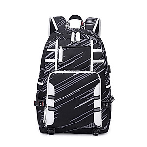 Middle-High School Backpacks for Teens Boys Mens with USB Charger, Capacity Boys Elementary Bookbags Laptop Backpacks, Water-resistant Travel Rucksacks