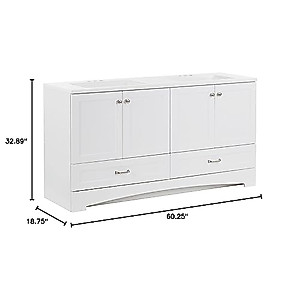 Spring Mill Cabinets Emlyn Bathroom Vanity with Sink, White