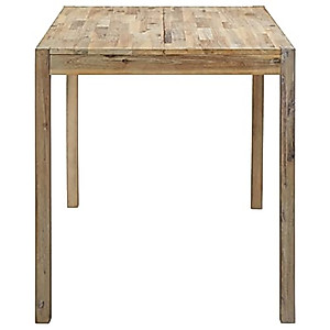 WHOPBXGAD Dining Table,Wooden Dining Table, Kitchen Table, Easy to Assemble Suitable for Small Spaces, Flats, Bars, Restaurants,47.2"x27.6"x29.5" Solid Acacia Wood