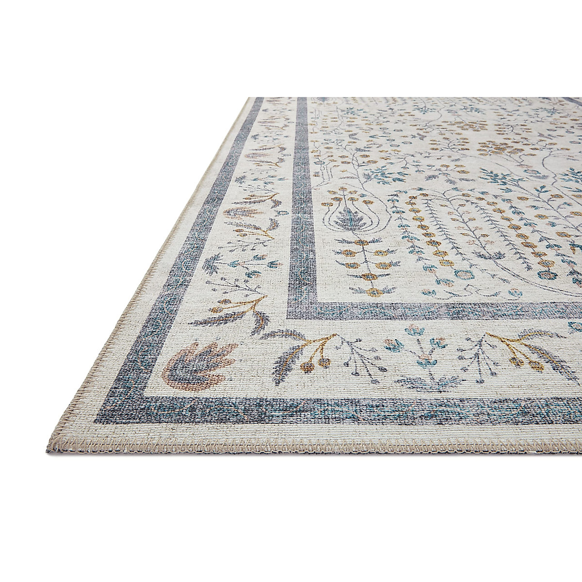 Loloi Rifle Paper Co. x Maison Wisteria Cream 3'-0" x 3'-0" Round Accent Rug