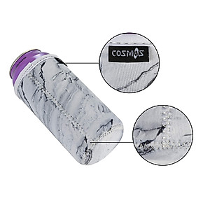 CM Soft Neoprene 16 Fl Oz Can Sleeves Insulators Can Covers for 16 Fluid Ounce Energy Drink & Beer Cans, Marble Pattern, 4 Pcs