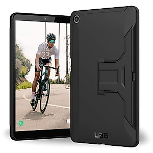 URBAN ARMOR GEAR UAG LG G Pad 5 10.1, Tablet Case with Built-in Kickstand, Scout Feather-Light Rugged [Black] Military Drop Tested Case