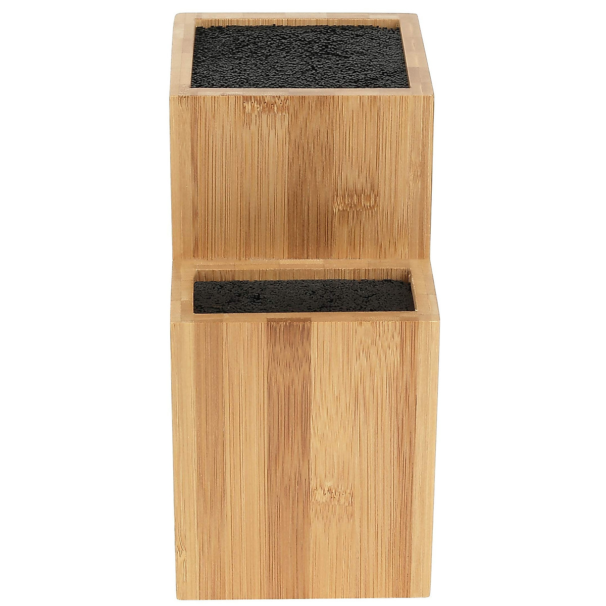 Mantello Knife Holder- Universal Knife Holder- Bamboo Wood Kitchen Knife Holder, Extra Large Knife Storage, Universal Knife Block