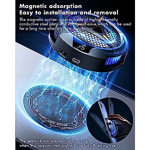 ACEDAYS iPad Cooler,Magnetic Tablet Cooler for ipad/Surface pro/Samsung Tab,Universal Radiator with Temperature Display for Mobile Gaming,Tiktok Live Streaming(Including Tablet stand Holder)