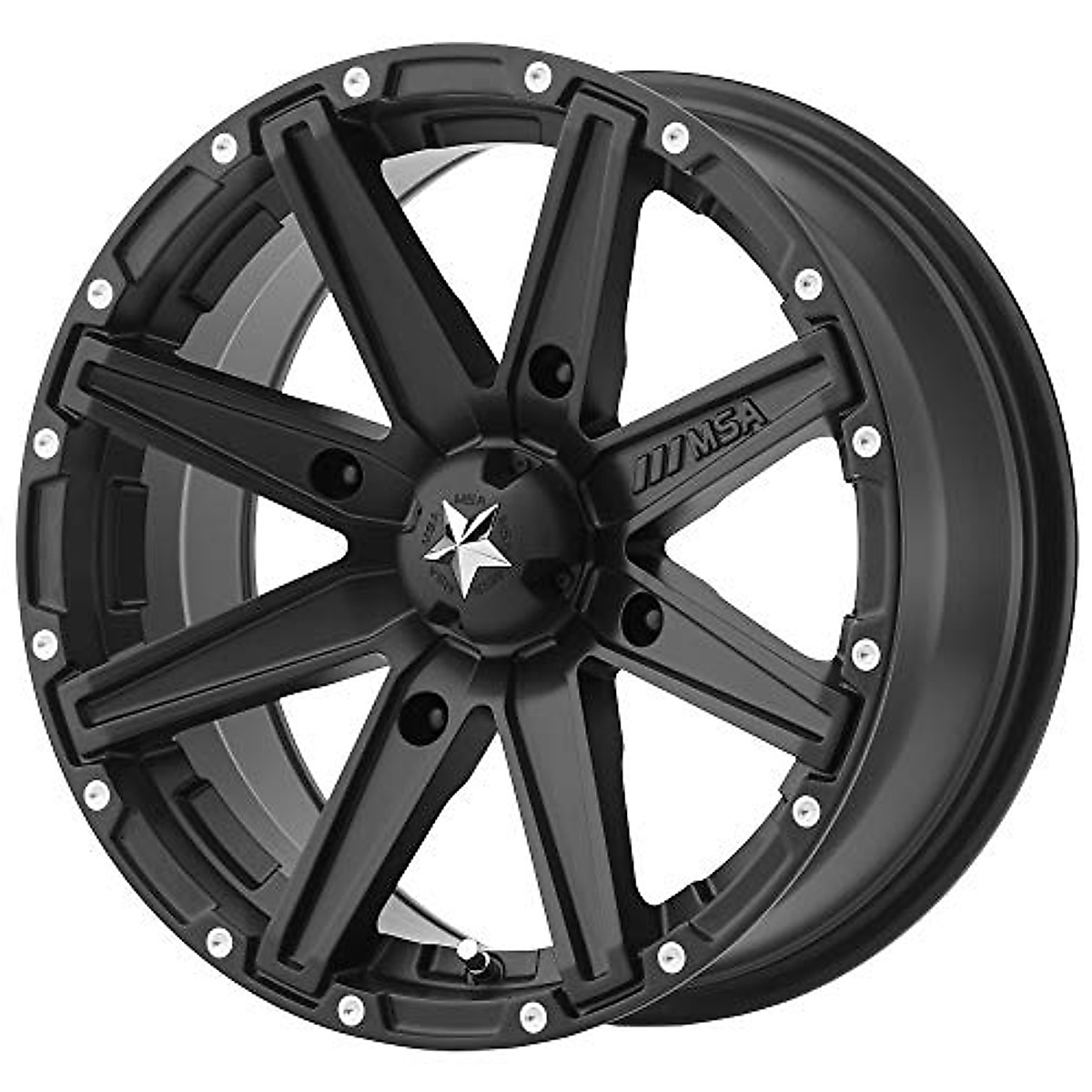 MSA Offroad Wheels MA33 15X7 4X110 S-BLK 10MM - M33-05710