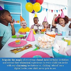 Bubble Birthday Party Invitations, 20 5x7 Fill In Cards with Twenty White Envelopes by AmandaCreation…