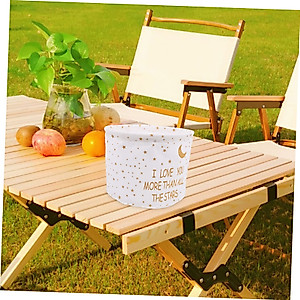 STOBOK 2pcs Cloth Fabric Basket Cotton Cosmetic Basket Cotton Storage Basket Folding Sundries Basket Offise Desktop Basket Plastic Containers Cosmetic Holder Basket Baby Laundry Tub Round