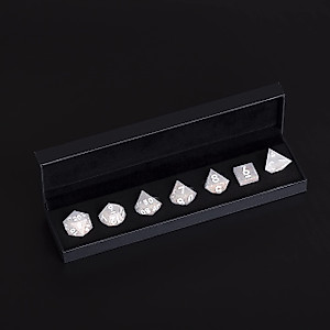DND Dice Set MINI PLANET DND Dice Set for Dungeons and Dragons Sharp Edge DND Dice Resin DND Dice Polyhedral Dice Set Opal Color DND Dice Set Arctic Snow
