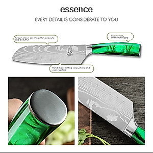 FULLHI Japanese Knife Set, 14pcs Premium German Stainless Steel Kitchen Knife Set, Multiple Colours