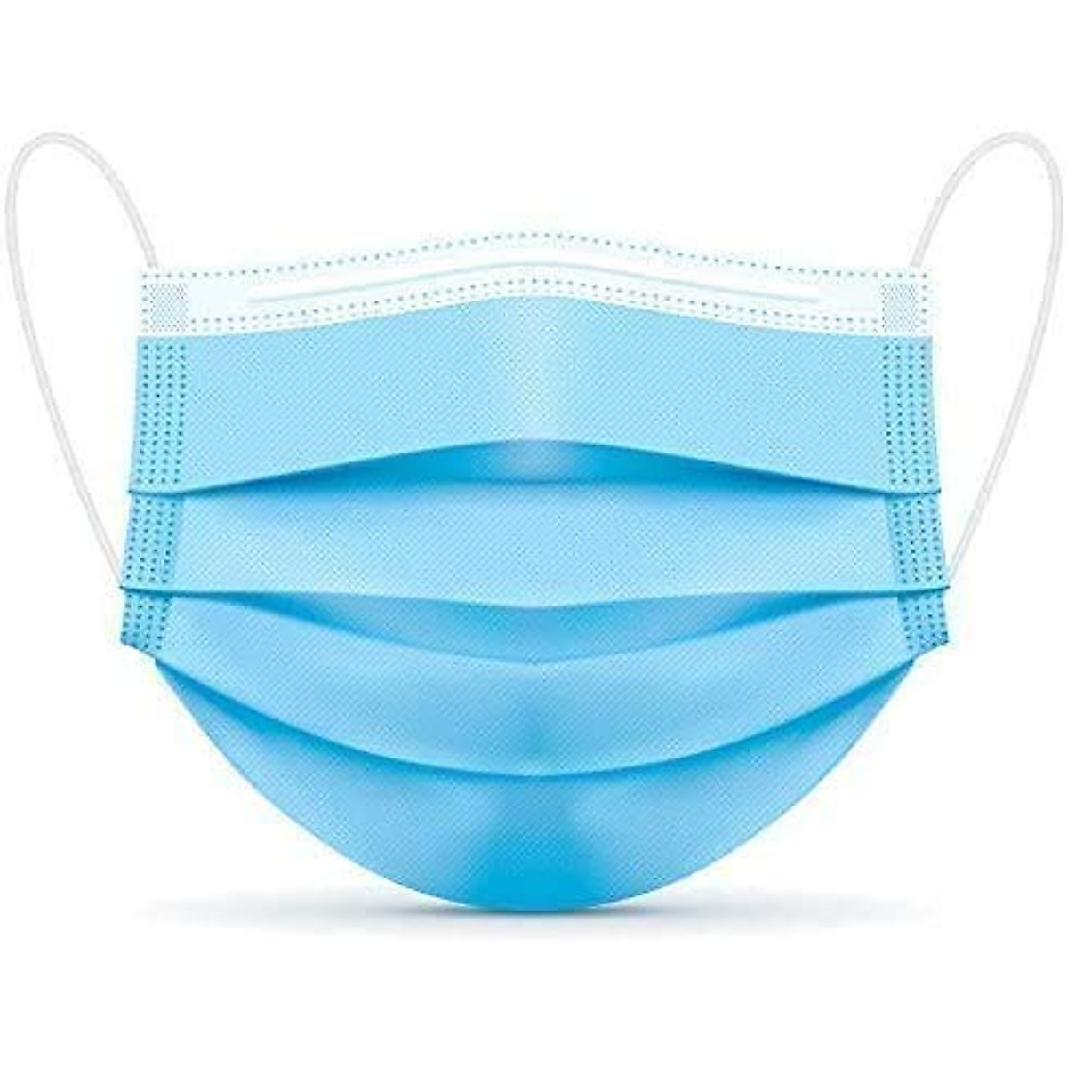 [250 Masks] Disposable Face Mask, 3-Ply Adult Masks, Single Use Facial Cover with Elastic Earloops For Home, Office, School, and Outdoors