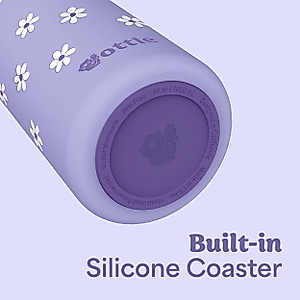 Ottle Reef Roamer Stainless Steel Water Bottle - 34 oz Insulated Flask with Leak Proof Lid, BPA free & Carry Handle - Hot & Cold Gym Water Bottle for Travel, Camping & Sports - Daisy Love