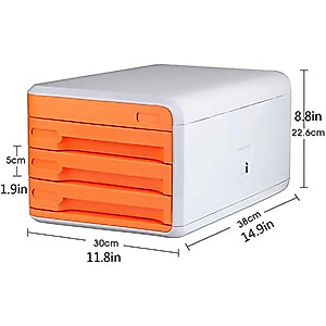 Storage Cabinet with Drawers Floor Storage Cabinet Flat File Cabinet Storage, Desktop Drawer Cabinet, with Digital Code Lock and Pen Holder Design, Size 11.8''x 14.9''x 8.8'' Cosmetics/Medicine Cabine
