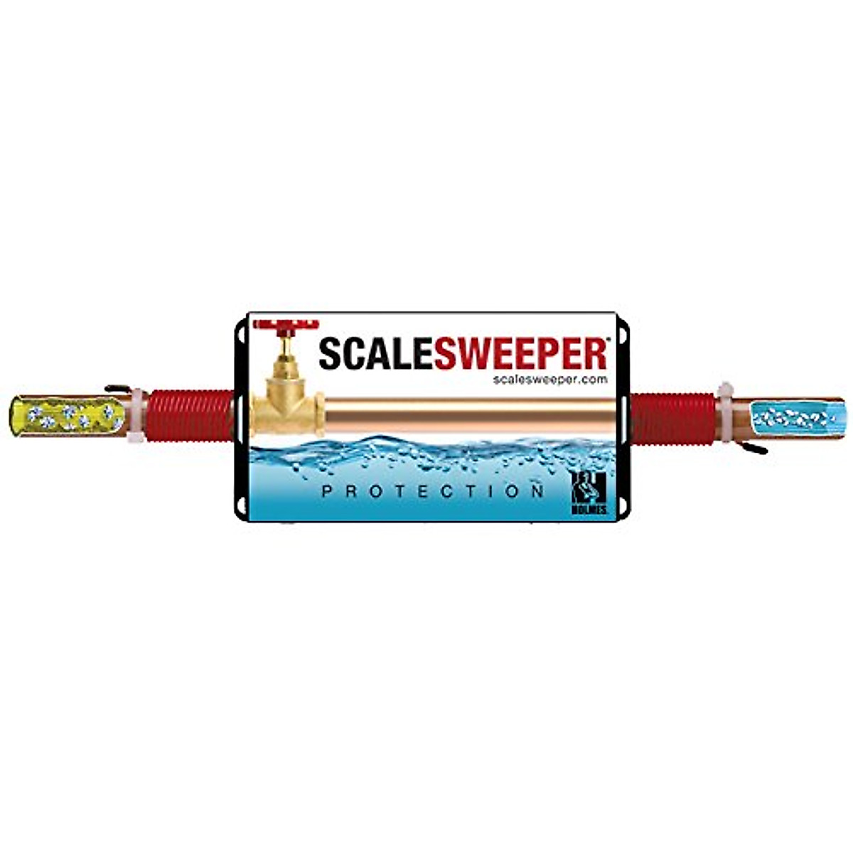 Scalesweeper Water Descaler | Electronic Water Conditioner Installs Where Water Enters Home To Protect Plumbing, Water Heater, Appliances 24/7 | Prevent Hard Water Scale & Scale Buildup