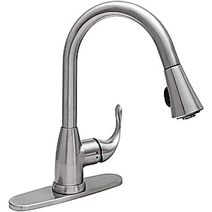 Glacier Bay Market Single-Handle Pull-Down Sprayer Kitchen Faucet in Stainless Steel