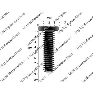 RapidSparesLtd Pack of 100 M2X8 New Black Zinc Wafer Head Laptop Machine Screw Philips Head