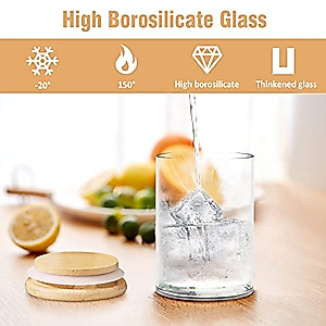 SOLEDI Glass Jars Set of 4.2OZ 16 Pieces, Spice Jars with Bamboo Lids, Pantry Glass Storage Jars with Labels, storage jars for Kitchen, Excellent Storage Container, Candy Jar for Seasonings