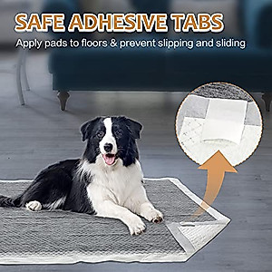 HIDOGGYLD Dog Pee Pads Extra Large 28" x 34", 30 Count, Charcoal Puppy Pads XL, Potty Pet Training Pads with Adhesive Sticky Tape, Super Absorbent & Leak-Proof Disposable Pad for Doggies