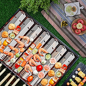 Boloda Grill Replacement Parts, 4 Pack Stainless Steel Grill Heat Plate Shield for Dyna Glo Grill Replacement Parts,Grill Part for Dyna glo DGH474CRP 5 Burner,DGH485CRP, DGH485CRP-D 4 Burner Gas Grill