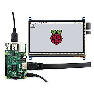 Waveshare 7inch Capacitive Touch Screen LCD Compatible with Raspberry Pi 5/4B/3B+/3A+/2B/B+/A+/Zero/Zero W/WH/Zero 2W CM3+/4 1024×600 Resolution HDMI IPS Low Power Consumption Supports Windows
