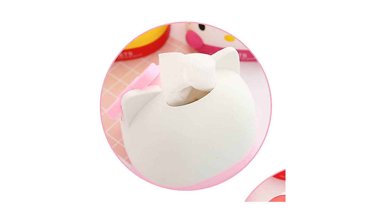 Kawaii Pink Hello Kitty Tissue Box – Cute Home & Office Decor