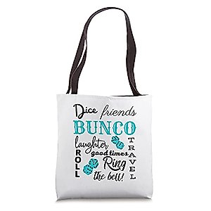 Bunco Dice Good Times Word Cloud Prize Tote Bag