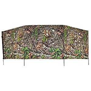 Ameristep 4-Spur Ground 3D Leafy Die-Cut Camo Ultra-Compact Easy-Setup Three-Panel Low-Noise Run-and-Gun 2-Person Hunting Blind