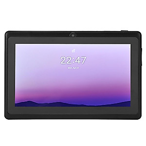 GLOGLOW Children Tablet, Dual Camera Quad Core 2500mAh 7in Kids Tablet 4.0 Support Up to 128GB Memory Card for Home (US Plug)