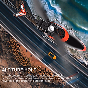 QAQQVQ Remote Control Helicopter, One Key Take Off/Landing, Altitude Hold RC Helicopter 4 Channel, 2.4GHz Aircraft Indoor Flying Toy Gifts for Boys Girls Beginners