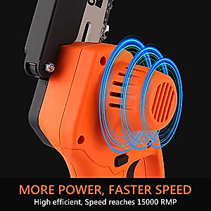 Mini Chainsaw 6 Inch, Bravolu Cordless Power Chain Saws, Portable 21V Chainsaw Battery Powered, Chainsaws Handheld Small Chainsaw for Wood Cutting Tree Trimming