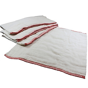 OsoCozy Better Fit Unbleached Prefold Cloth Diapers -100% Cotton, Gauze Weave, Sized for Tri Folding - Size 2 - (Premium 4x8x4 Fits 14-30 lb.) - 1 Dozen