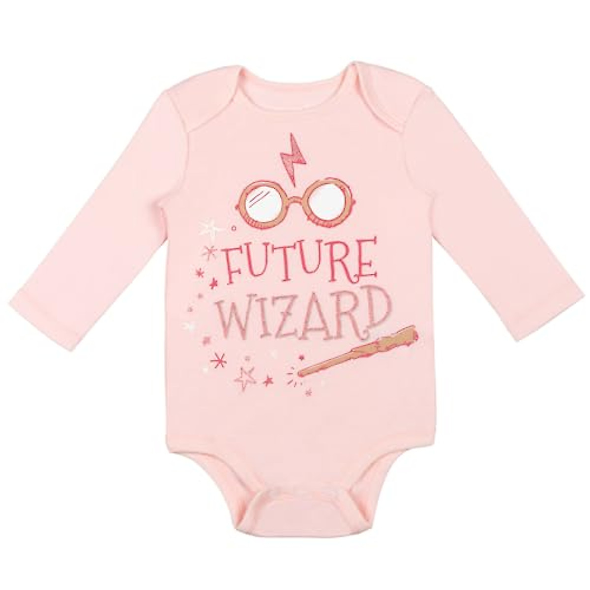 Harry Potter Hermione Baby Girls 3 Pack Bodysuit red/pink/heather grey 12 Months