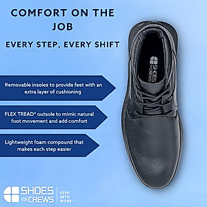 Shoes for Crews Men's Holden Sneaker, Black, 9.5