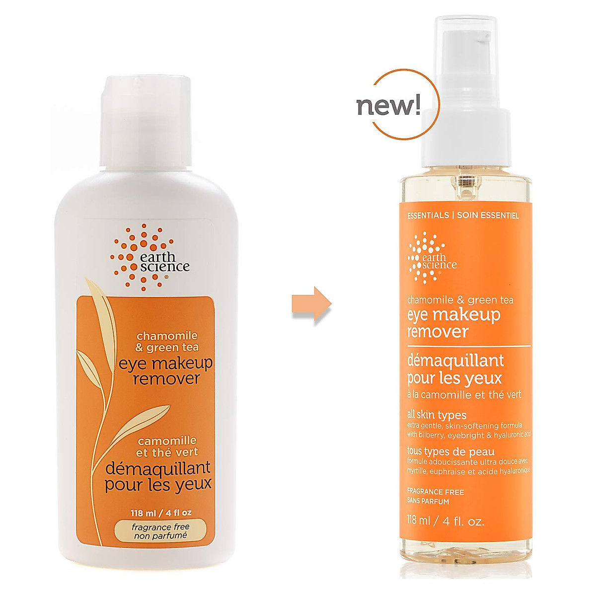 Earth Science - Chamomile & Green Tea Natural Eye Makeup Remover (2pk, 4 fl. oz.)