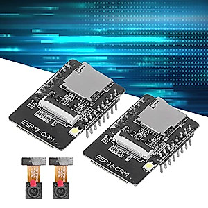 Oumefar ESP32 CAM Development Module, Camera Development Board 70-500V Output 2pcs Easy Programming for Replacement Computercomponent