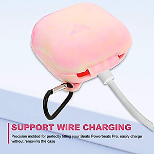 UKCOCO Compatible for Beats Pro Case Silicone Full Protective Shockproof Cover Case with Carabiner- Random Color