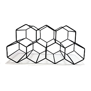 Metal Wine Rack, Free-Standing Countertop Wine Bottle Rack, can Store up to 9 Wine Bottle