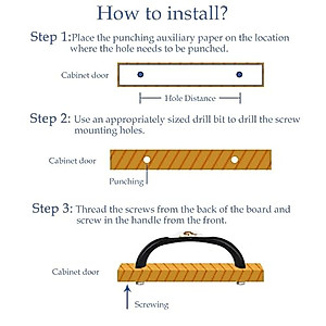 Lyetny Hardware Handle Pull with Screw, Cabinet Handles Drawer Pulls for Outdoor, Garage & Drawer, Windmill Fairy with Wooden Fence, Grass, Trees