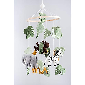 Jungle Animals Baby Mobile, Room Decor, Safari Theme Nursery, Wild Animals Decoration